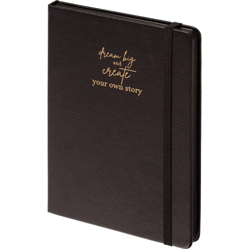 Ежедневник недатированный черный, А5 136 л, Story, ATTACHE