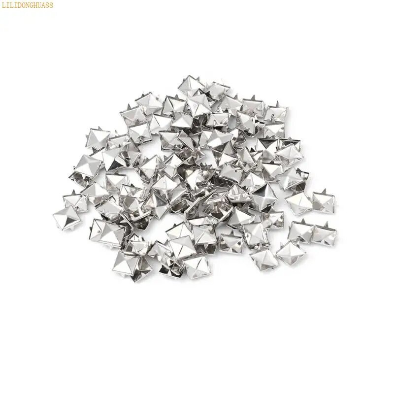 Металлические квадратные заклепки 100 шт. для одежды и аксессуаров 8mm