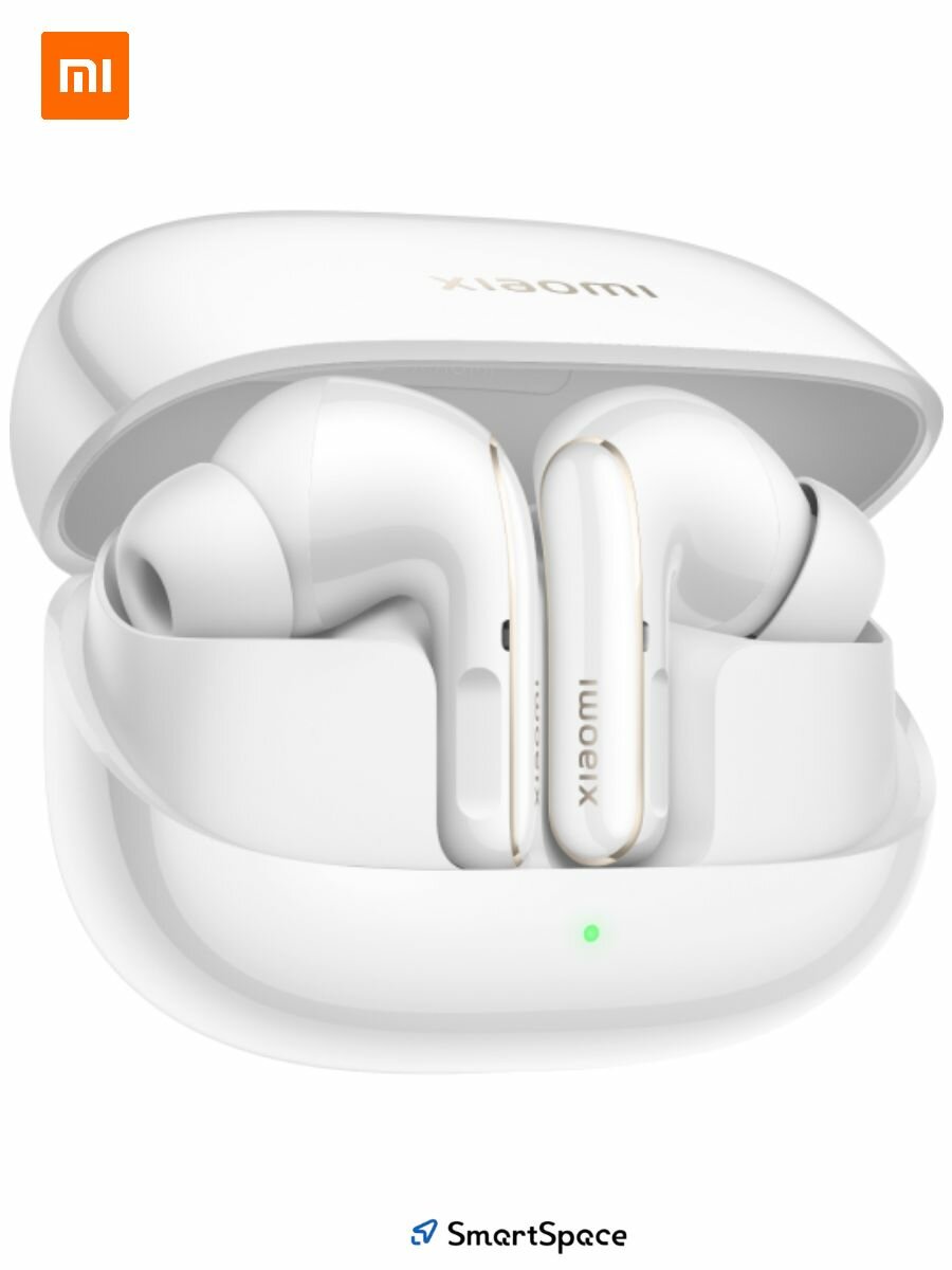Наушники беспроводные Xiaomi Buds 5 Pro белые, для андроид, для iphone, с микрофоном, с шумоподавлением, РСТ