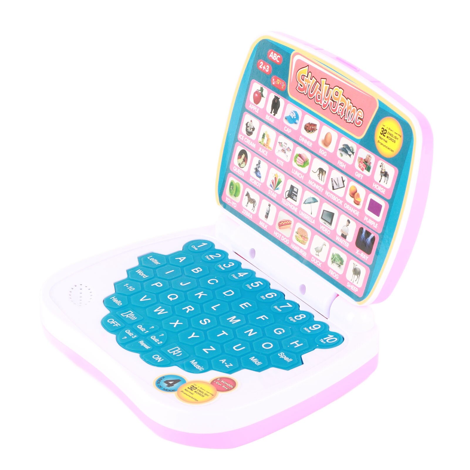 Детский обучающий ноутбук для детей старше 3 лет с 5 режимами обучения для развития логики и английского языка