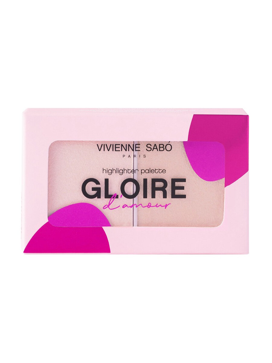 Палетка хайлайтеров для лица VIVIENNE SABO GLOIRE DAMOUR HIGHLIGHTER PALETTE тон 02