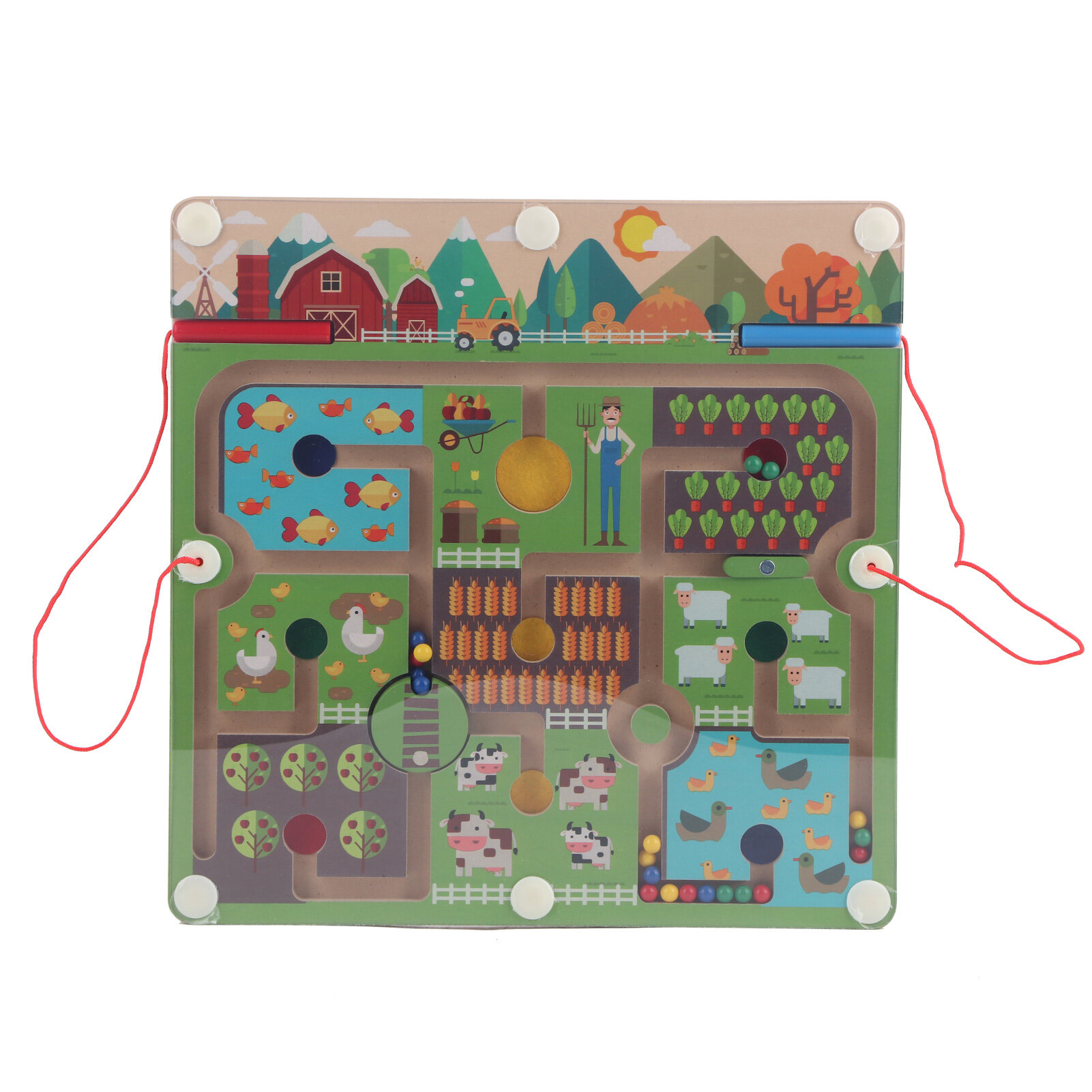 Детский Магнитный Деревянный Образовательный Лабиринт Детская Настольная Игра Для Тренировки Мозга Развивающая Игрушка