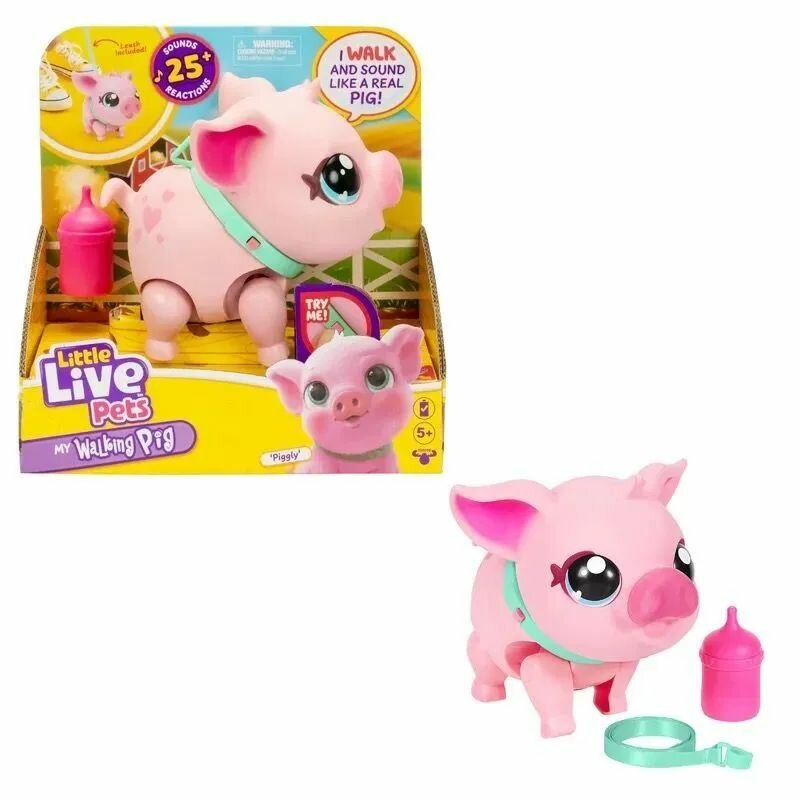 Moose Little Live Pets Interactive Toy / Мягкая И Милая Интерактивная Электронная Игрушка-сюрприз, Умеющая Танцевать И Ходить, С 25 Видами Звуков И Аксессуаров, Подходит Для Детей От 5 Лет И Старше.