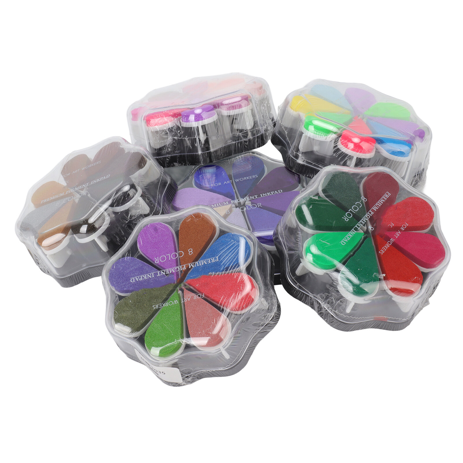 6 шт. моющиеся чернильные подушечки в форме лепестков, 8 металлических цветов, резиновые подушечки для штампов «сделай сам», для собак, детские отпечатки пальцев