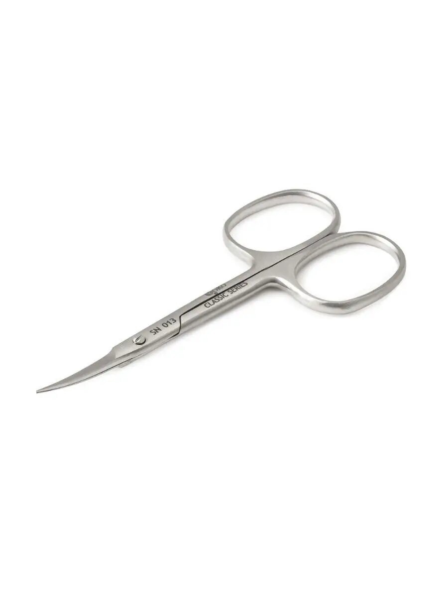 Маникюрные ножницы Yoko SN013, изогнутые, легированная сталь, 18мм, серебристый