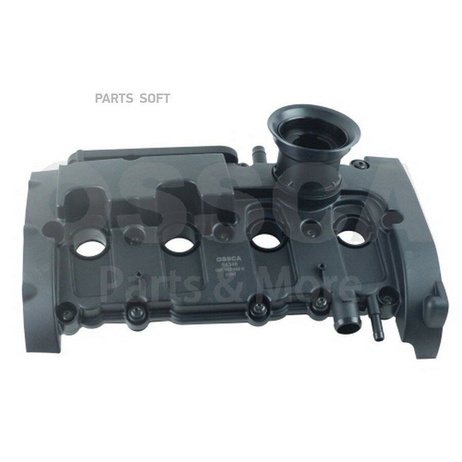 OSSCA 64348 Клапанная крышка головки блока цилиндров с прокладкой - пластик AUDI, SEAT, SKODA, VW 2.0 TSI, TFSI 0