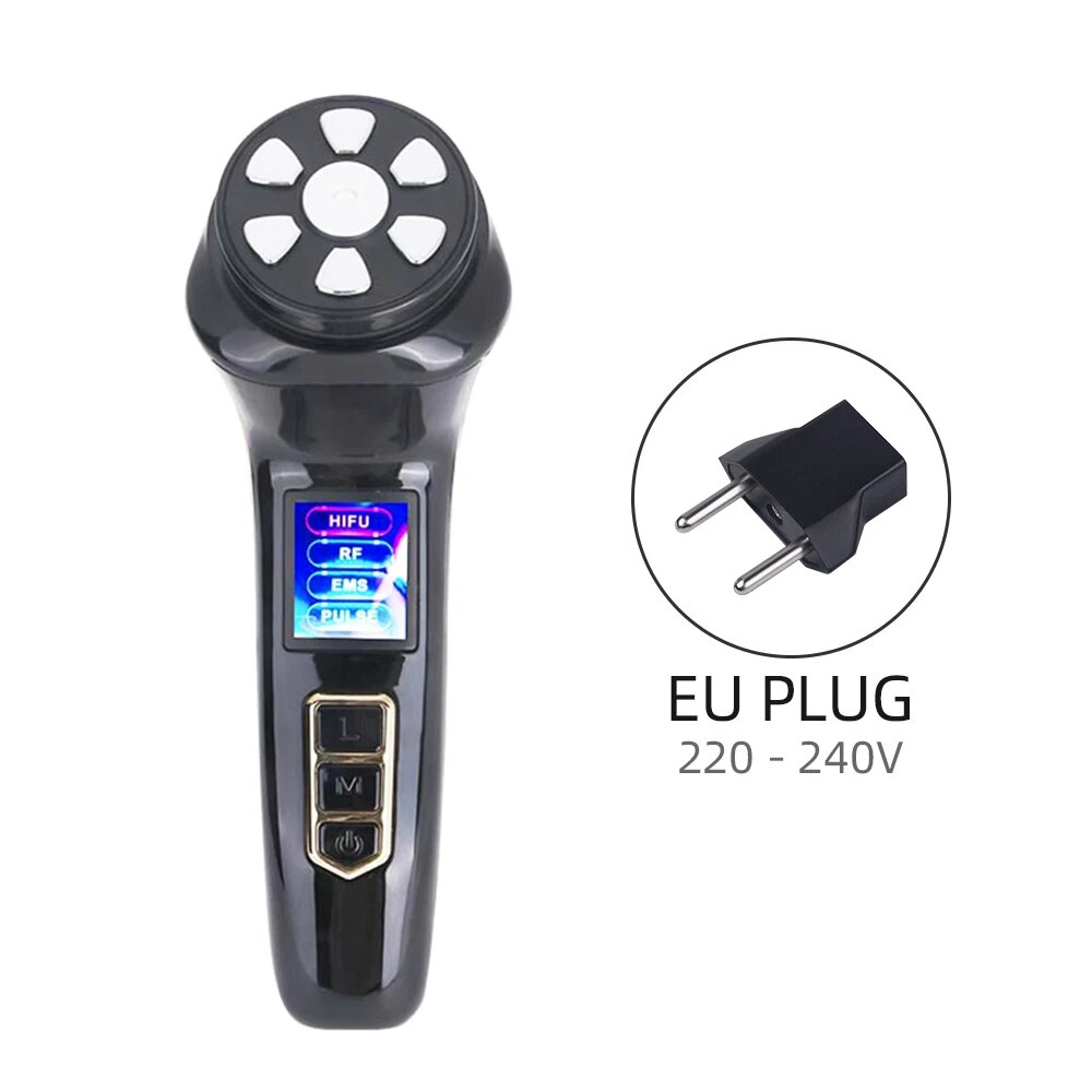 Мини-HIFU машина светодиодный фотонный ультразвуковой RF EMS HIFU устройство для лифтинга лица, подбородка, шеи, глаз, против морщин, массажер для лица, домашнее использование, EU PLUG (220-240V)