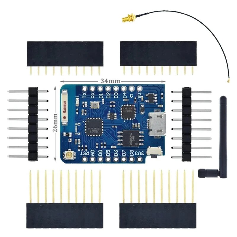 D1 Mini Pro WiFi модуль + CP2104 4MB — фото 1