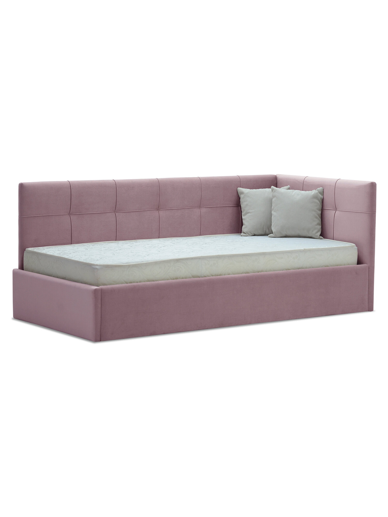 Односпальная кровать Келсо_1 90х200, с подъемным механизмом, Velutto 37