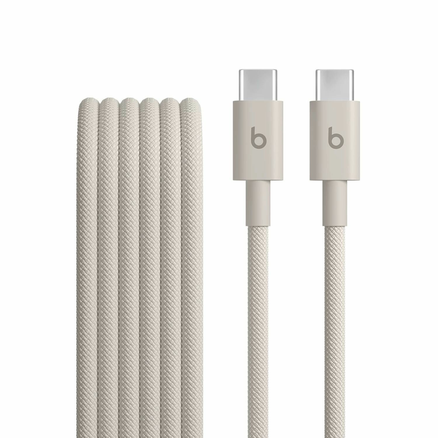 Кабель Beats USB-C to USB-C плетенный для подключения/зарядки/зарядки iPhone (1.5 м/5 футов)Без внешней упаковки