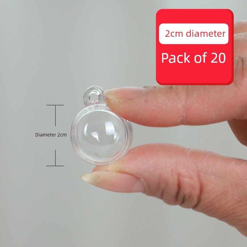 Прозрачный акриловый полый шар, 2 см диаметр, 20 штук для праздничного декора и рукоделия