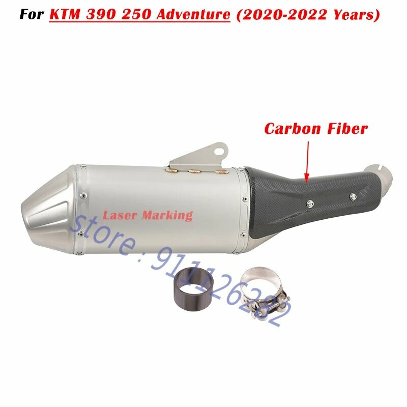 Надевается для KTM 390 250 Adventure 2020 2021 2022 2023, модифицированный глушитель выхлопной системы мотоцикла со средней трубой, теплозащитный экран, Laser A . K