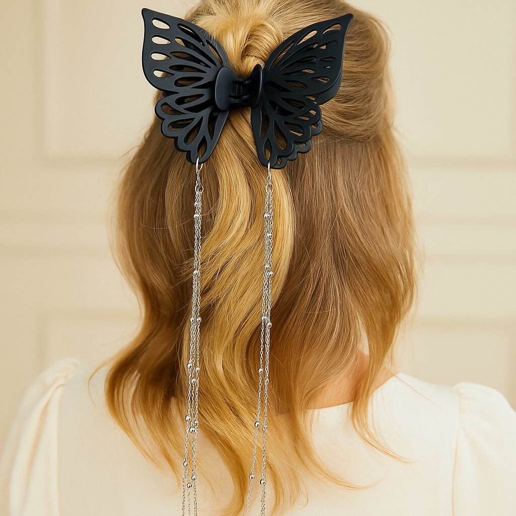 Заколка краб для волос, бабочка