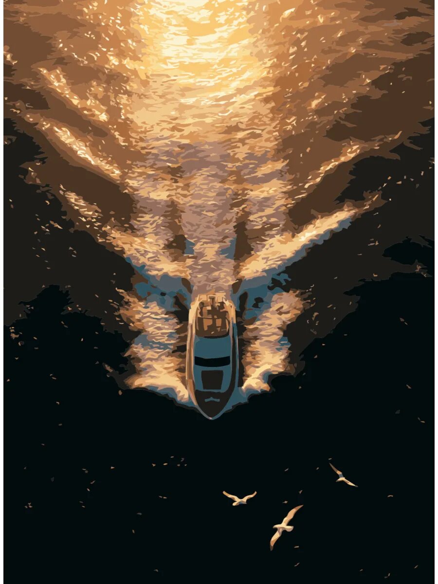 Картина по номерам 30x40 см яхта