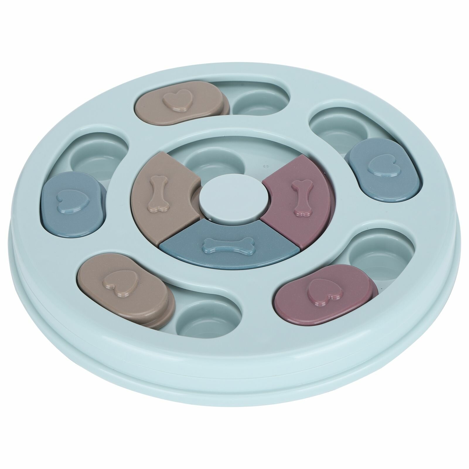 Медленная кормушка для собак - интерактивная головоломка для кошек и собак, пластик, круглая форма, обучение и игра