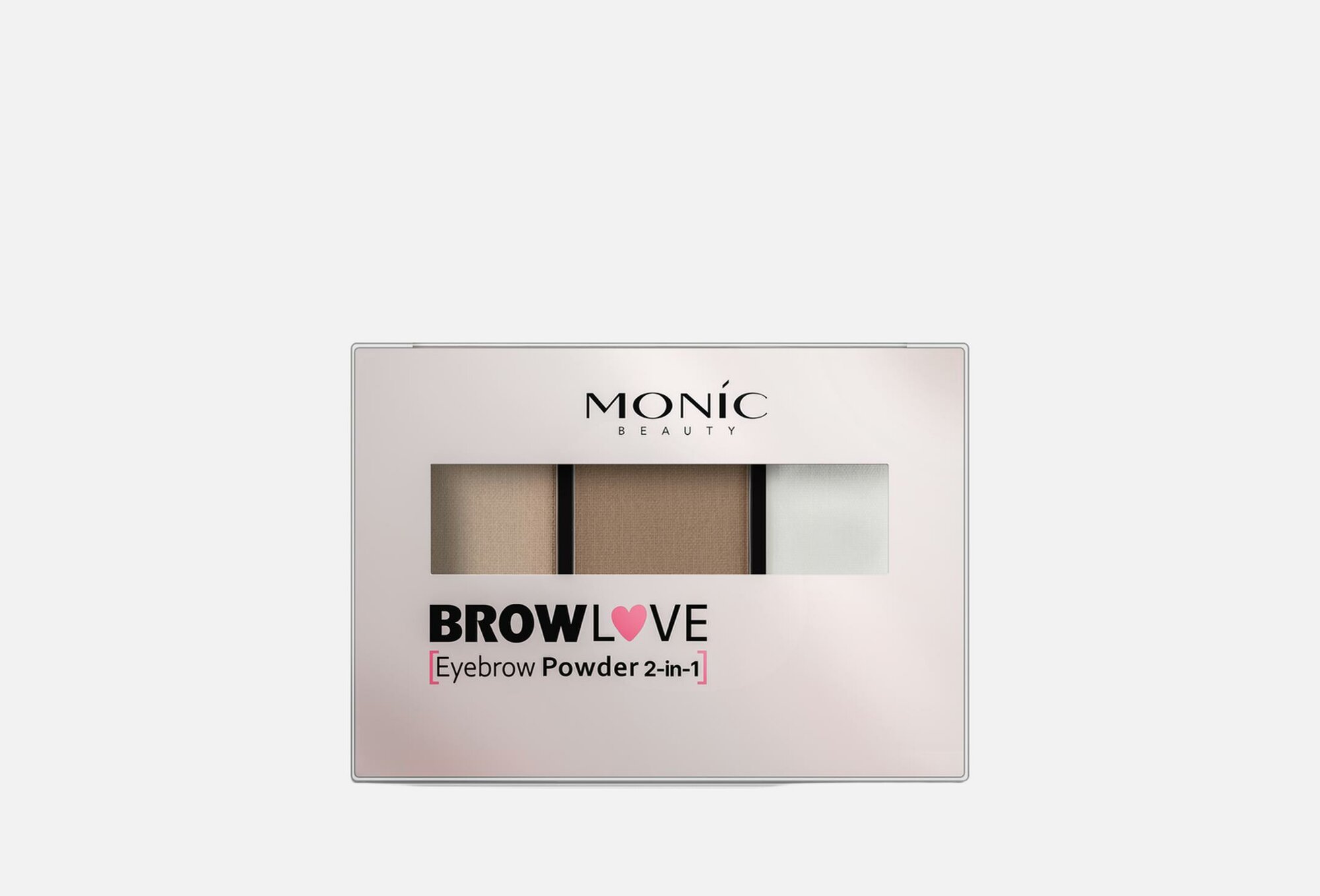 Тени для бровей MONIC BEAUTY BROW LOVE 4 г 02, Soft Brown
