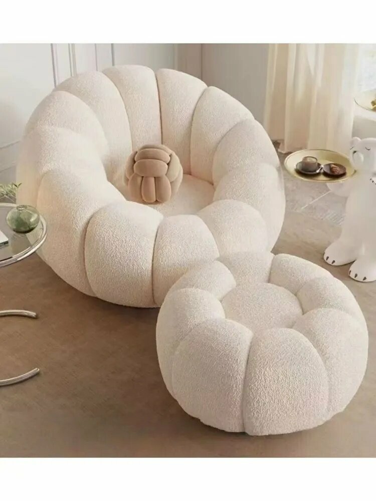 Кресло-мешок, Велюр искусственный, Размер XXXL, белый