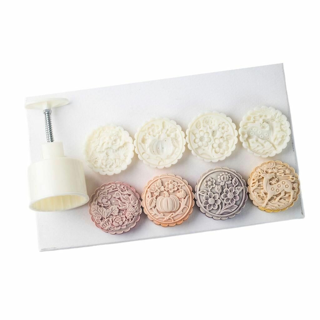 Форма для выпечки,1 формочка для лунного пирога "круглый карп Юэ Лунмэнь" из 4 частей - 150 г