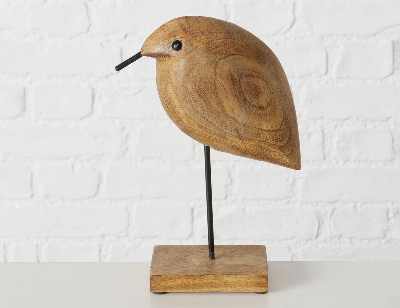 Декоративная фигура птичка киви большая, дерево, металл, 31 см, Boltze 2040620