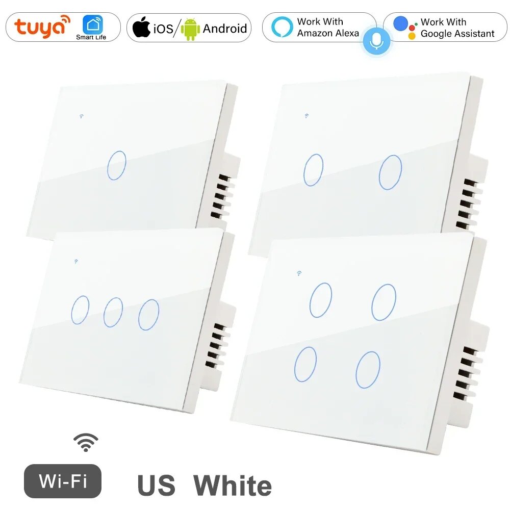 Tuya Smart Life сенсорный выключатель YIDI 2 3 Way 220-240V