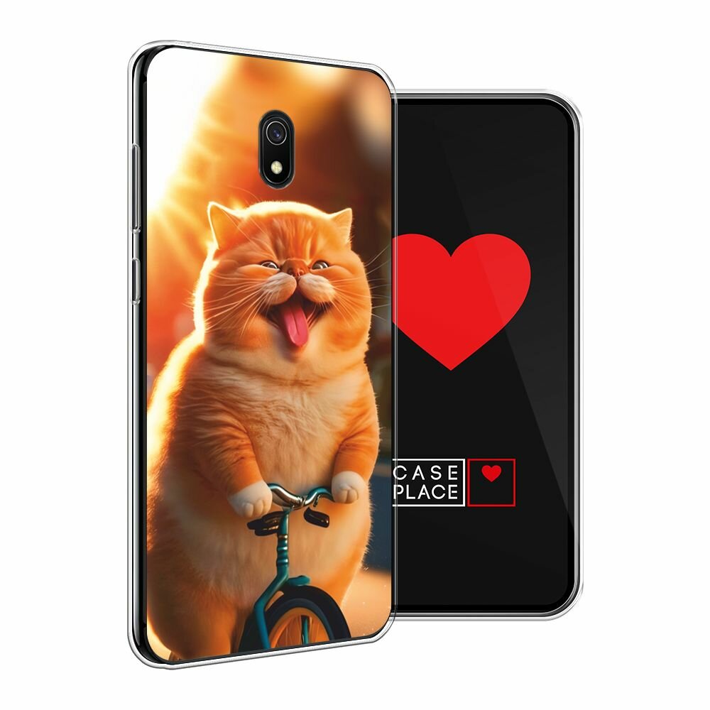 Чехол на Xiaomi Redmi 8A / Сяоми Редми 8А с принтом "Кот на велике" — фото 1