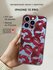 Чехол на Apple iPhone 13 Pro / Айфон 13 Про с принтом "Помада паттерн 2", прозра...