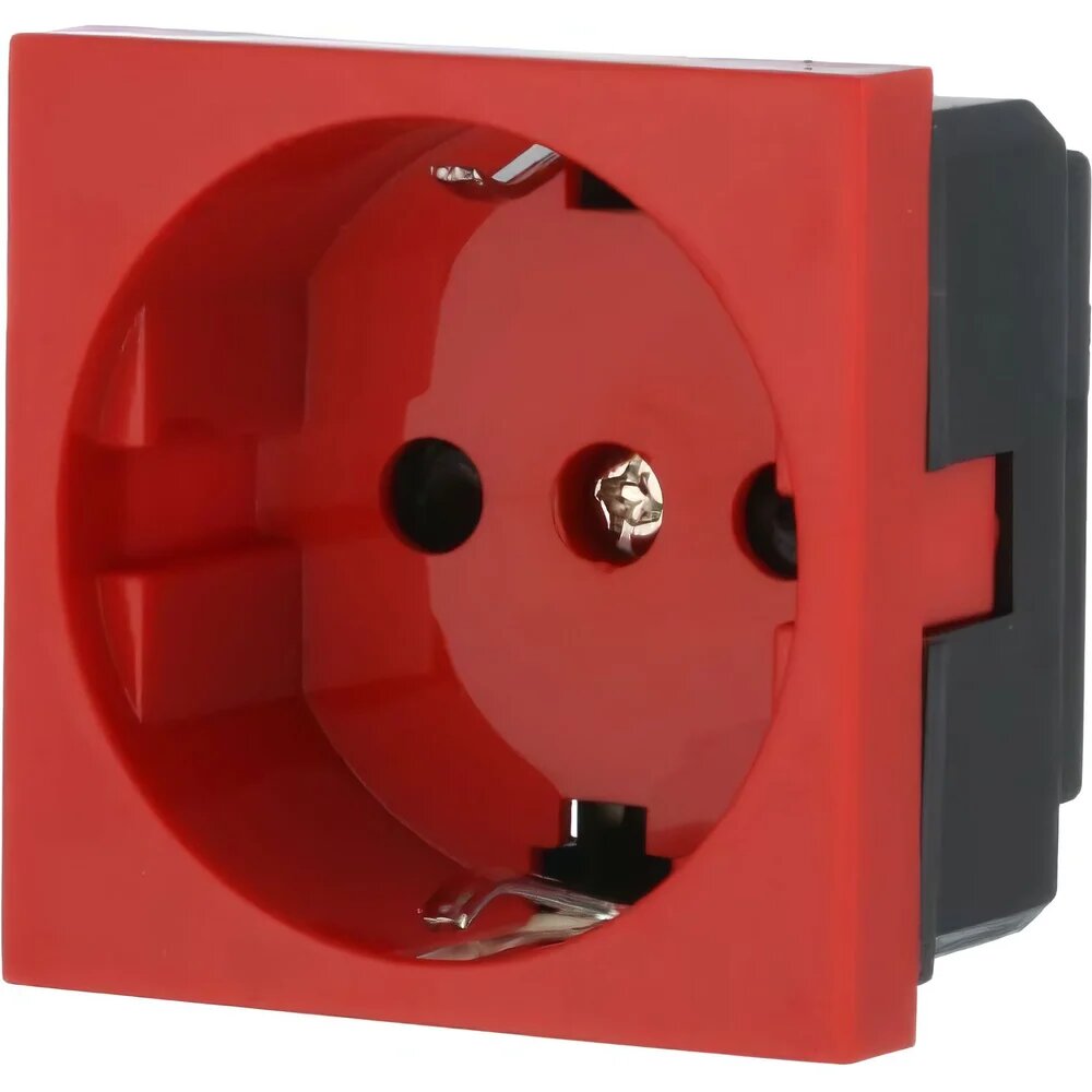 Gigant Розетка с з/к. со шторками красная 851107-1GI