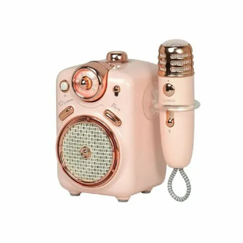 Divoom Fairy-OK Bluetooth Speaker С Функцией Караоке С Микрофоном И Возможностью Изменения Голоса, FM-радио, TF-карта