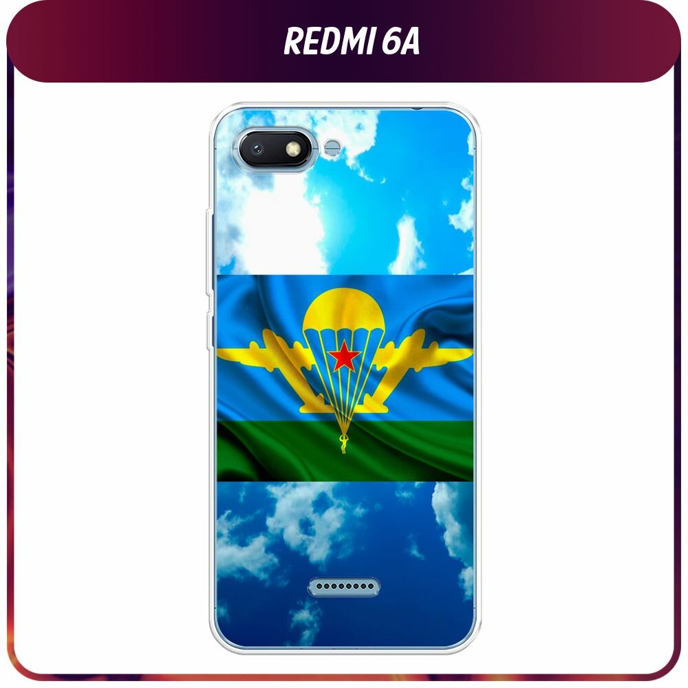 Чехол на Xiaomi Redmi 6A / Сяоми Редми 6А с принтом "ВДВ флаг в небесах"