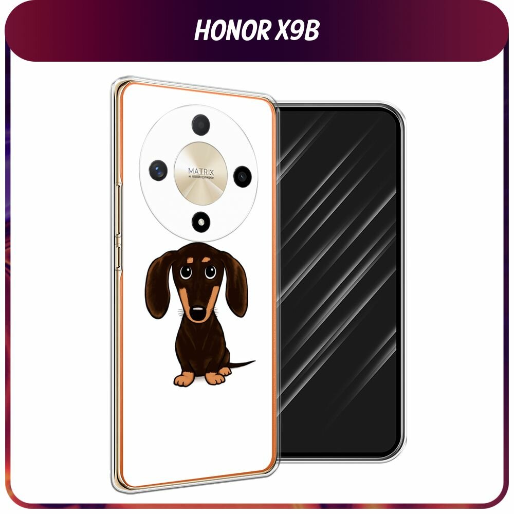Силиконовый чехол на Honor X9b / Хонор X9B с принтом Маленькая такса