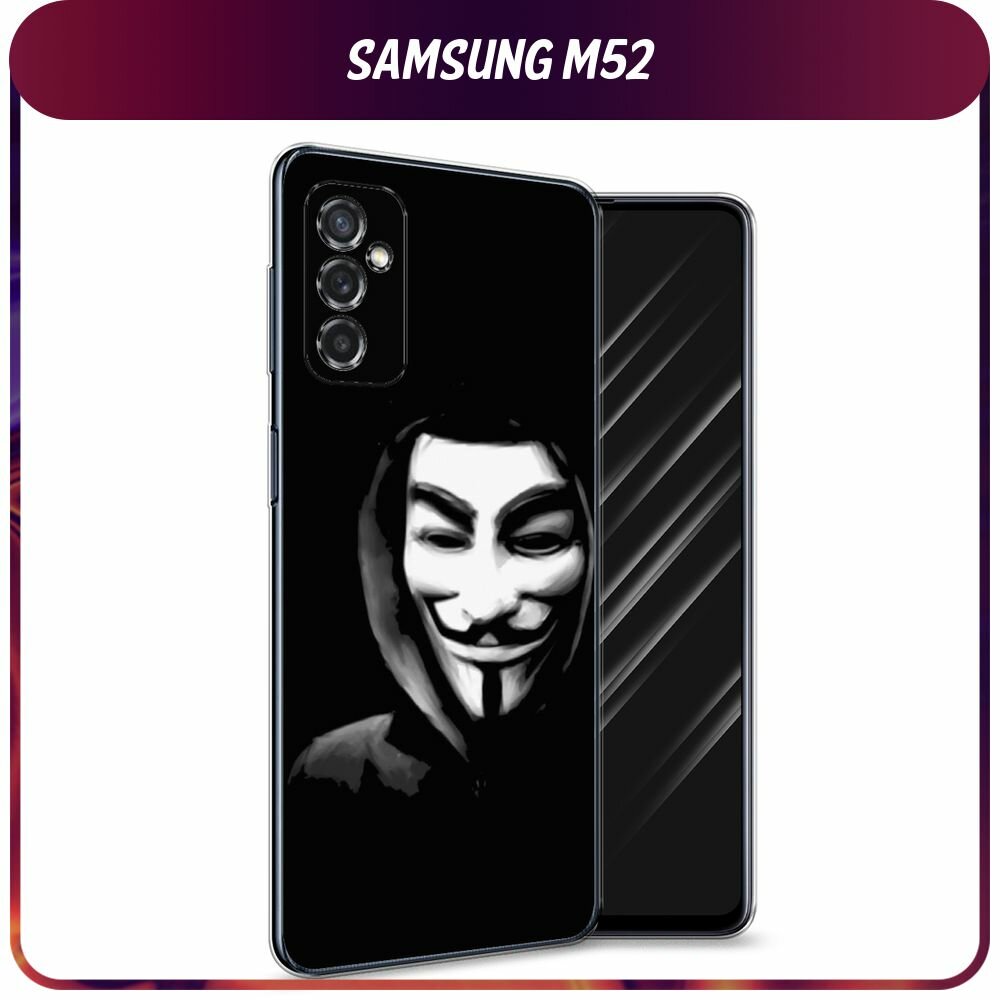 Чехол на Samsung Galaxy M52 / Самсунг Галакси M52 с принтом "Анонимус"