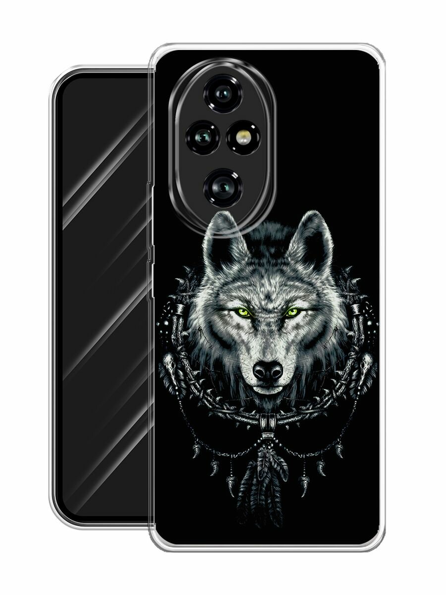 Чехол на Honor 200 Pro / Хонор 200 Про с принтом "Волк оберег" — фото 1