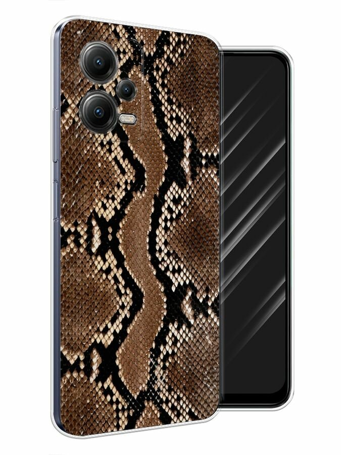 Чехол на Xiaomi Poco X5 5G / Сяоми Поко X5 5G с принтом Кожа питона