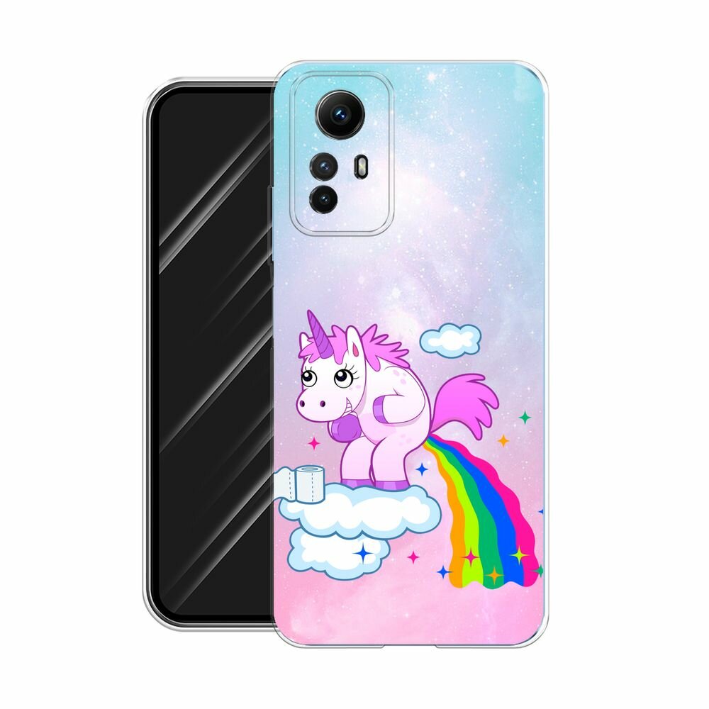 Чехол на Xiaomi Redmi Note 12S / Сяоми Редми Ноут 12S с принтом "Единорог какает" — фото 1