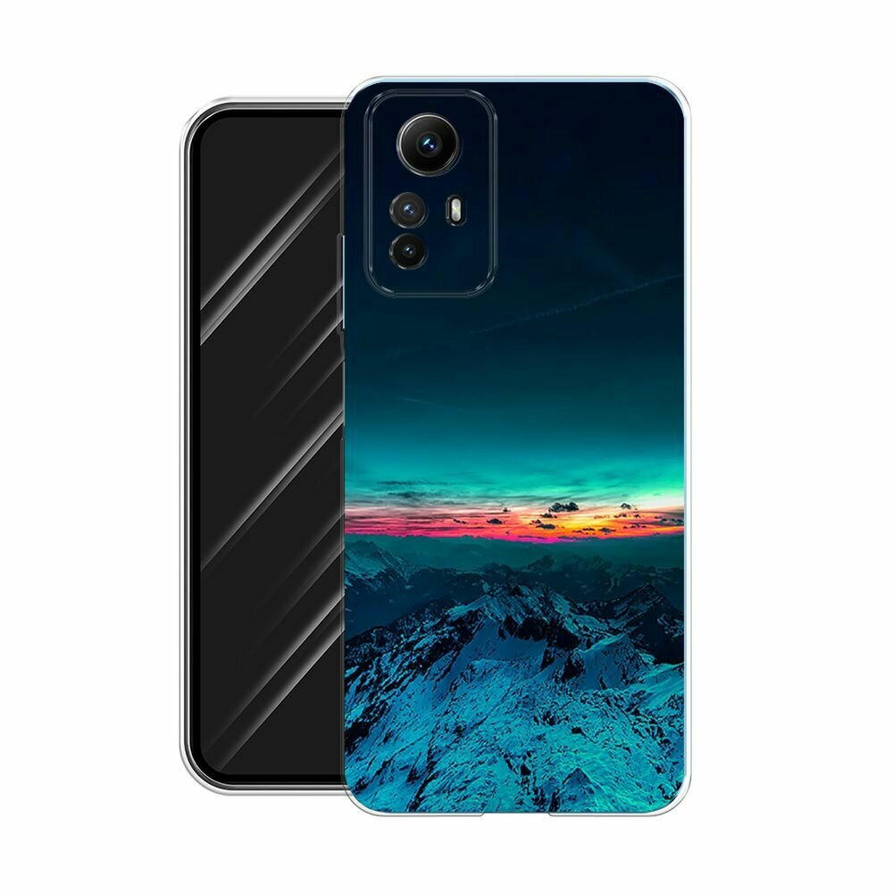Чехол на Xiaomi Redmi Note 12S / Сяоми Редми Ноут 12S с принтом "Закат в горах" — фото 1