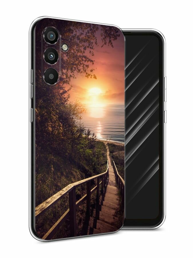 Чехол на Samsung Galaxy A34 / Самсунг A34 с принтом "Мост у воды"