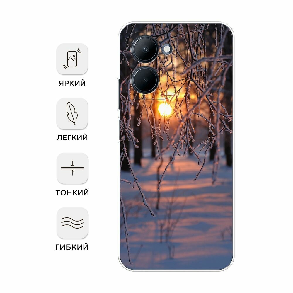 Силиконовый чехол на Realme C33 / Реалми С33 с принтом Зима 7 — фото 1