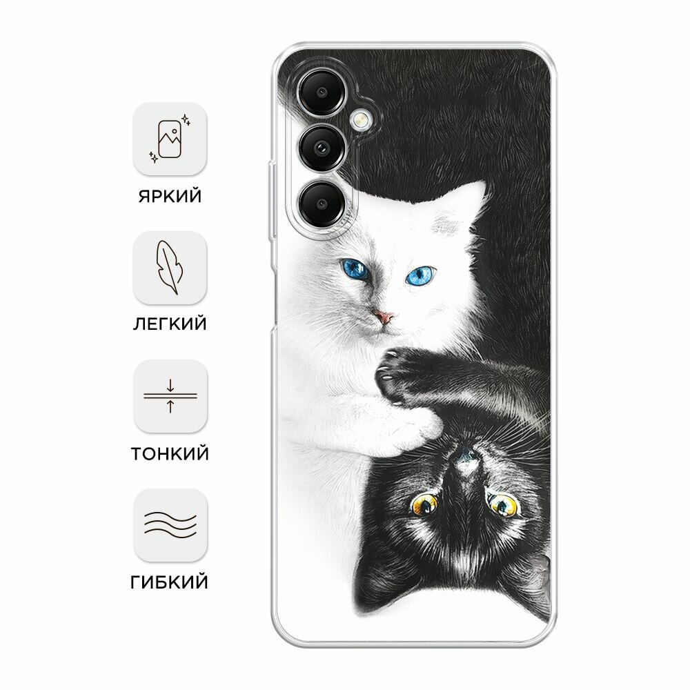 Чехол на Samsung Galaxy A05s / Самсунг Галакси A05s с принтом "Коты Инь-Янь" — фото 1