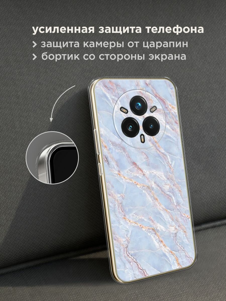 Чехол на Realme 14 Pro+ / Реалми 14 Про+ с принтом "Сиреневый мрамор" — фото 1