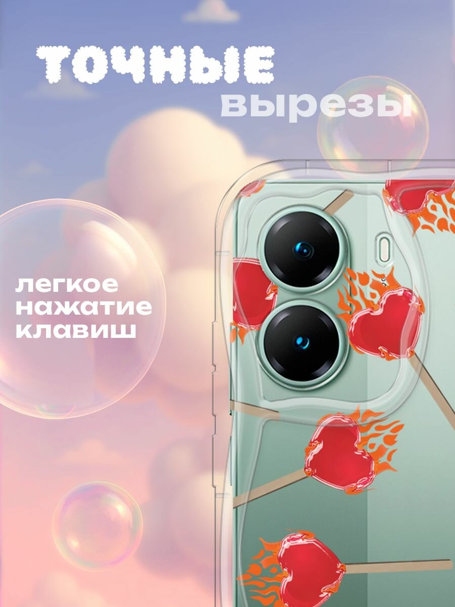 Чехол на Poco X7 Pro / Поко x7 pro с принтом Горящие леденцы 2 — фото 1