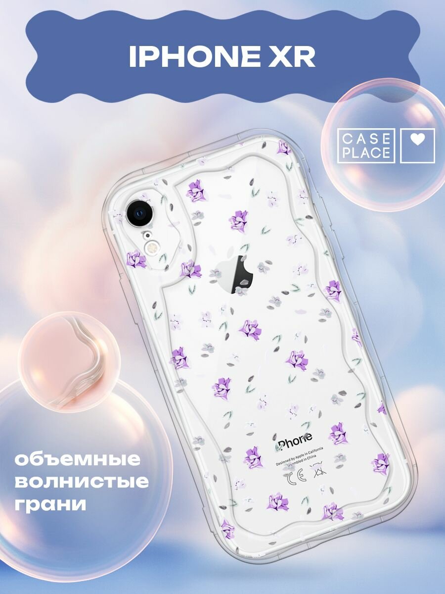 Чехол на Apple iPhone XR / Айфон XR с принтом Цветочный паттерн 2