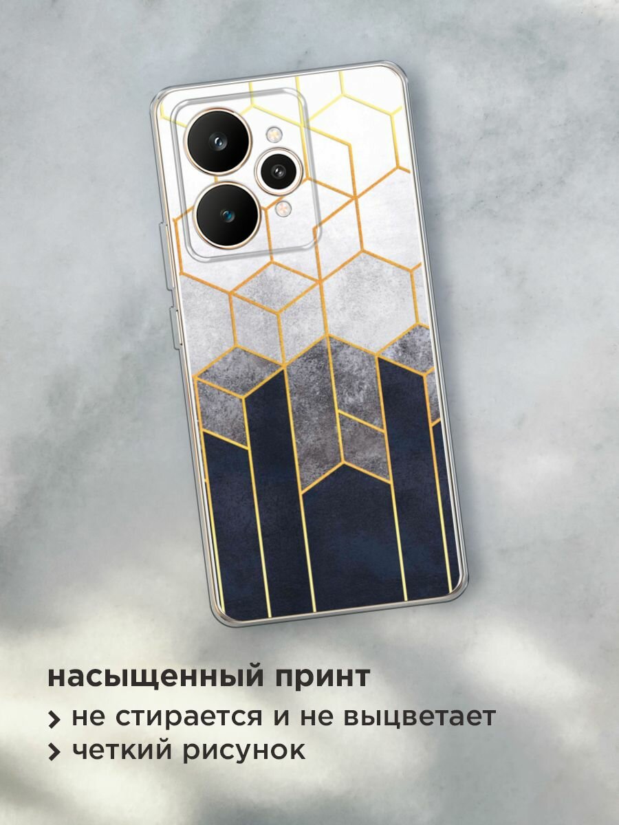 Чехол на Realme 15 / Реалми 15 с принтом "Черно-белая мозаика" — фото 1