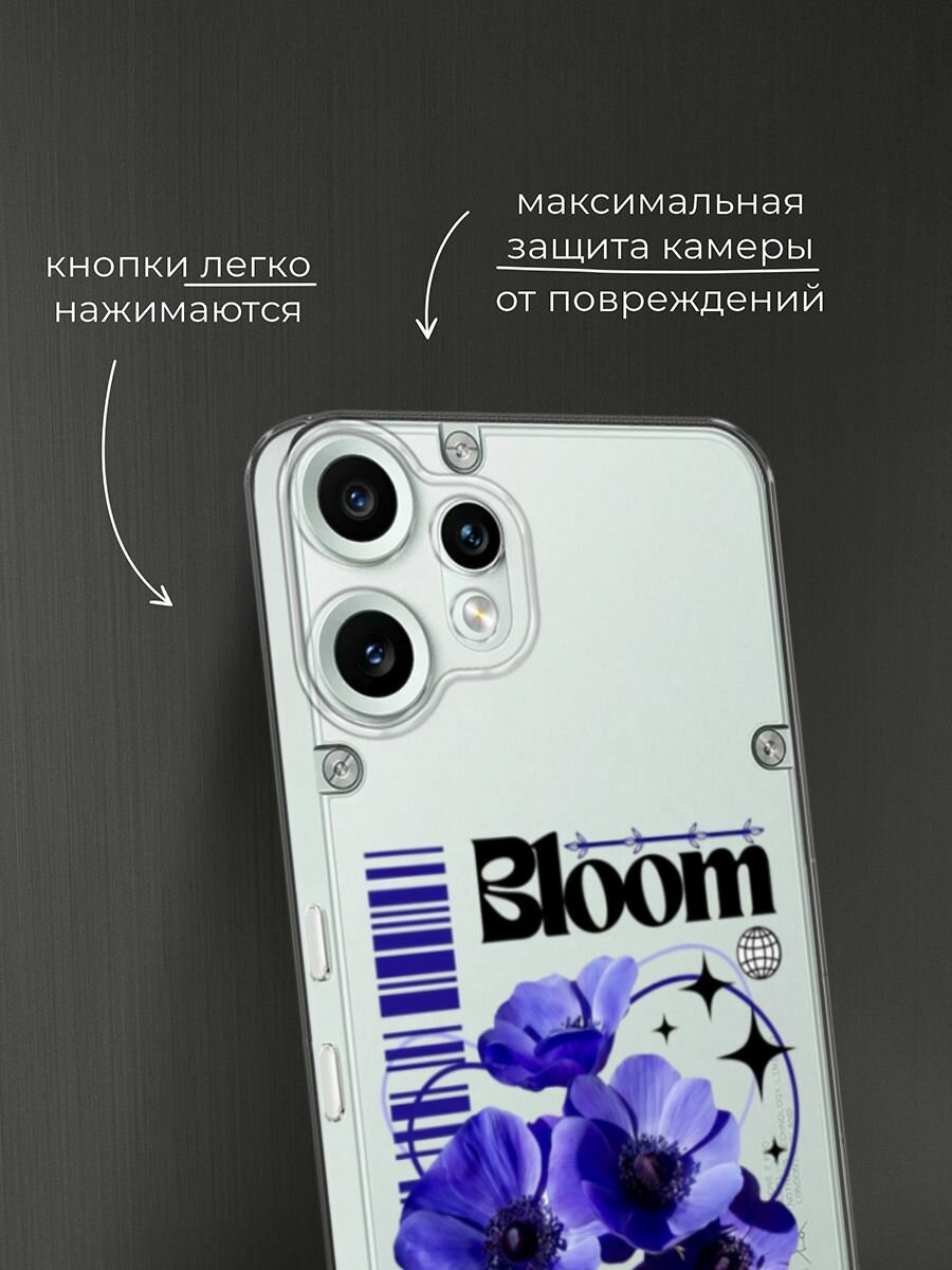 Чехол на CMF Phone 2 Pro / CMF Фон 2 Про с принтом "Завораживающие анемоны", прозрачный — фото 1