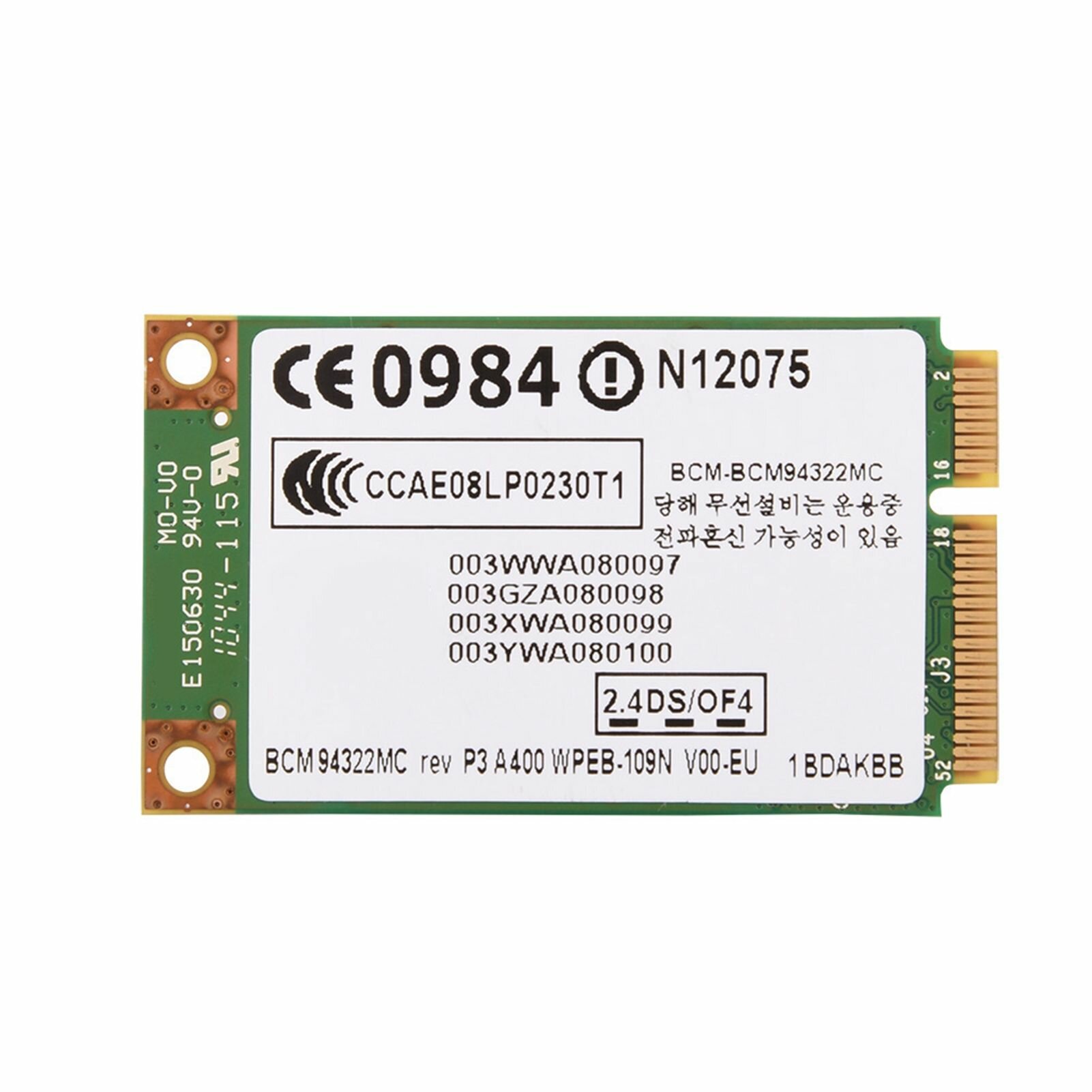 Двухдиапазонная беспроводная карта WiFi 2.4G 5G Mini PCI-E, совместимая с сетевым адаптером для ноутбуков HP Dell Acer MAC