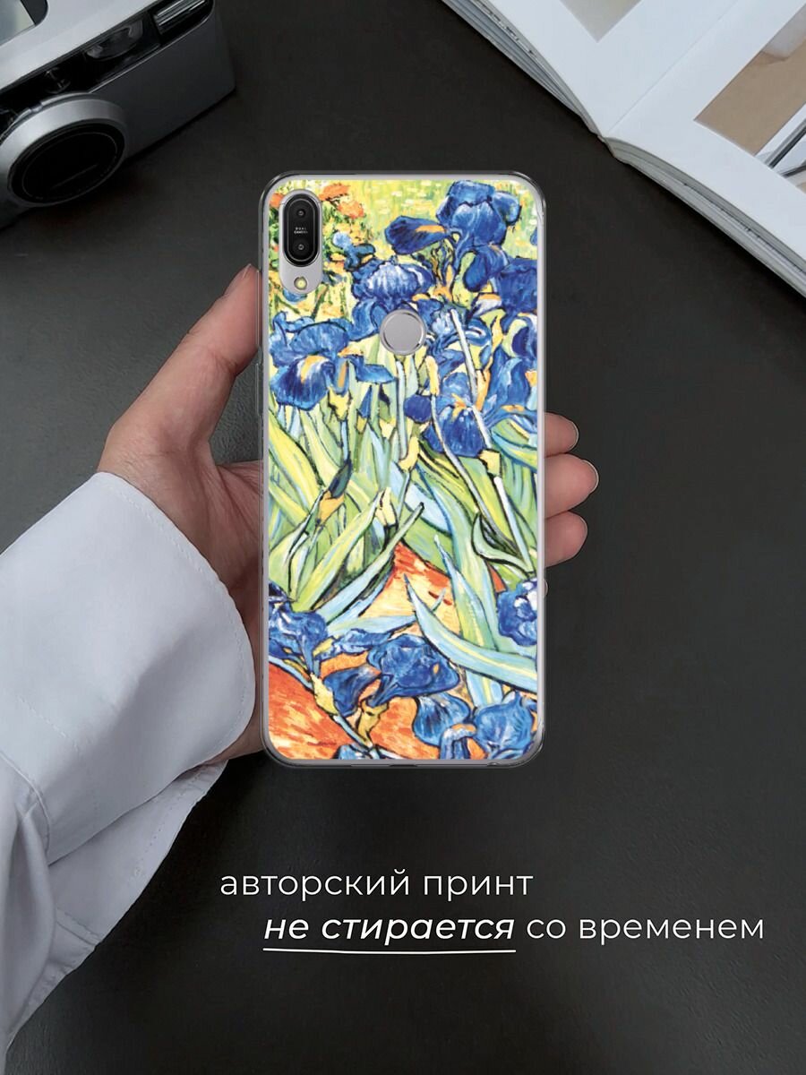 Чехол на Asus ZenFone Max Pro ZB602KL / Асус Зенфон Макс Про ZB602KL с принтом "Ирисы Ван Гог" — фото 1