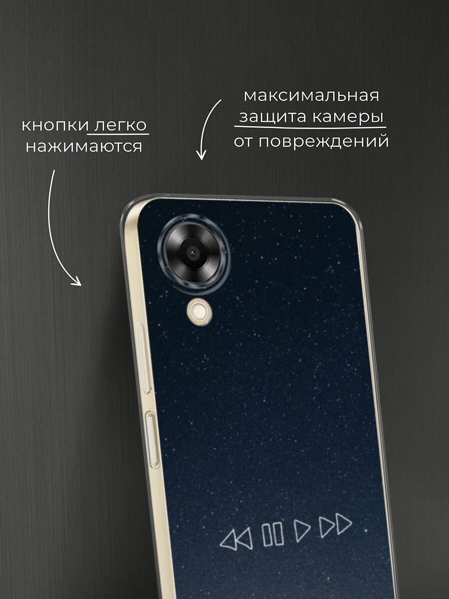 Чехол на Oppo A17K / Оппо A17K с принтом "Космическая музыка" — фото 1