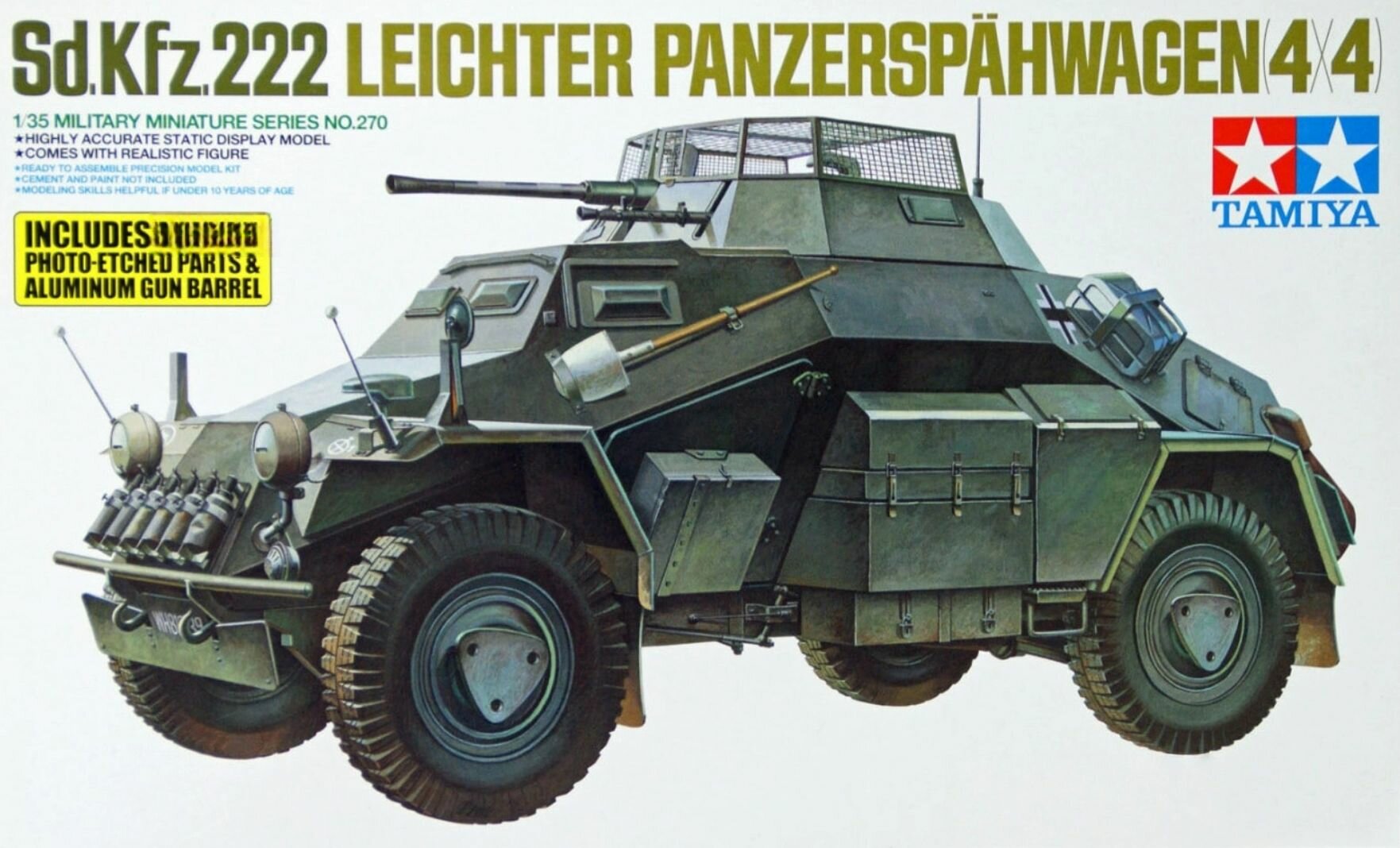 Tamiya 35270 1/35 Немецкий Sd.Kfz 222 Leichter Panzersp hwagen w/PE Parts Модель сборки бронетранспортеров