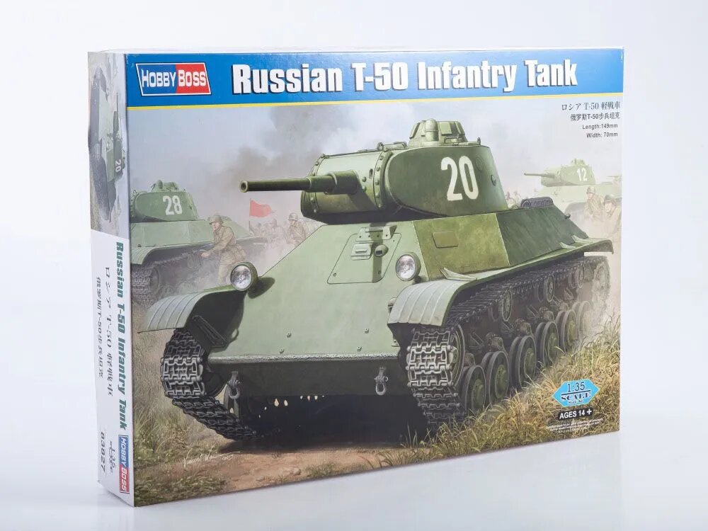 Сборная модель танка Танк Russian T-50 Infantry Tank 83827, масштаб 1/35
