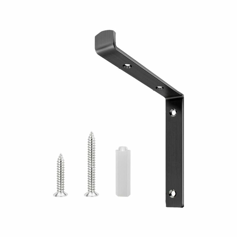 90-градусный настенный Г-образный держатель для мебели с полочной опорой-150 мм