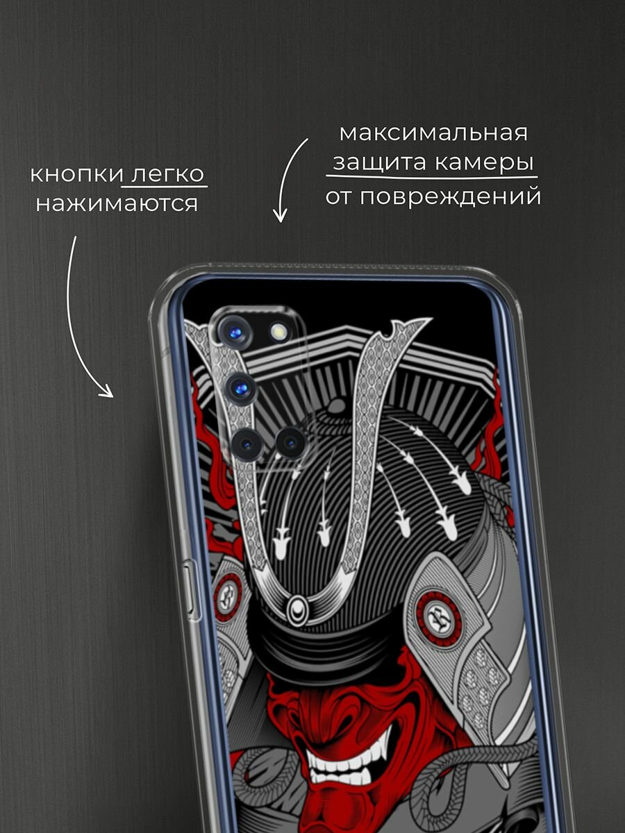 Чехол на Oppo A52/A72 / Оппо A52/A72 с принтом "Красная маска самурая" — фото 1